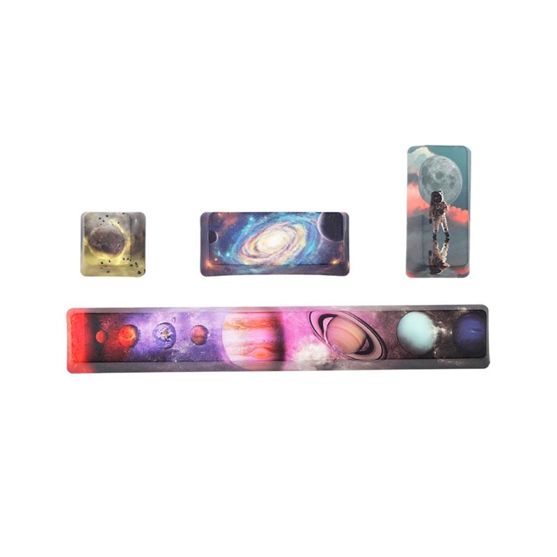 Buy 4key Custom Space Planet Mechanical Keyboard Keycaps ESC Enter ...