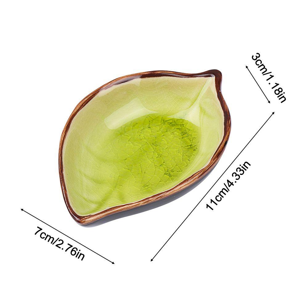 Cheap Sauce Bowl Tableware Oil Saucer Bowl Ice Crack Glaze Leaf Shape ...