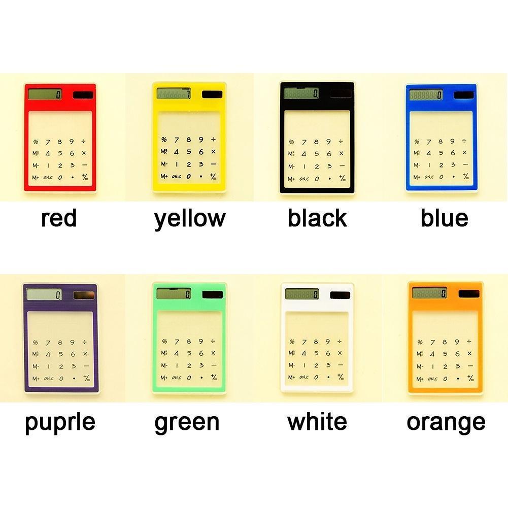 Cheap Solar Calculator Ultra Slim Transparent Solar Powered Calculator ...