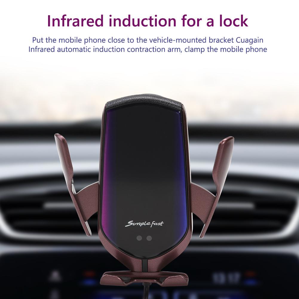 Buy R1 10W Wireless Charger Car Phone Bracket Infrared Induction Smart ...