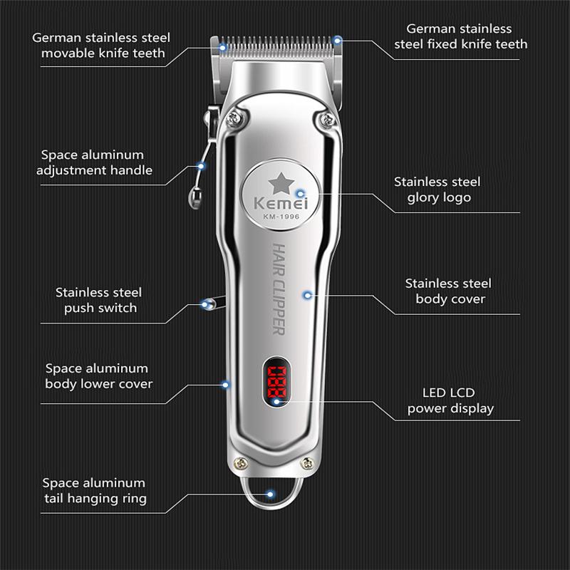 Buy Electric Retro Oil Head Hair Clipper Full Metal Body High Power ...