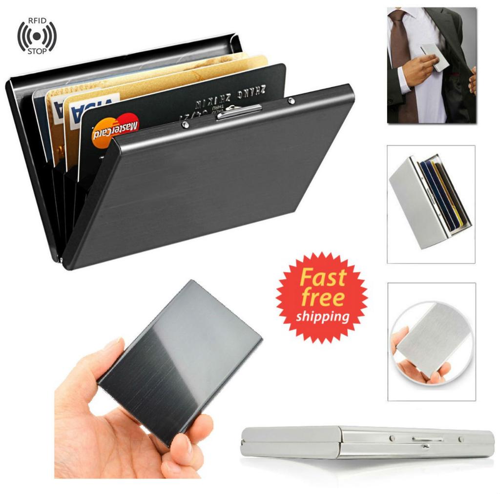 Cartera de metal de acero inoxidable para tarjetas – comprar a precios ...