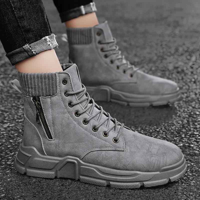 Buy Casual Men's Shoes High-top Martin Boots Outdoor Sports High-top ...