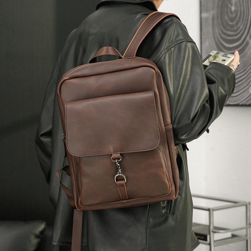 New retro trend Korean men's bag leisure student backpack uygun fiyatlı ...