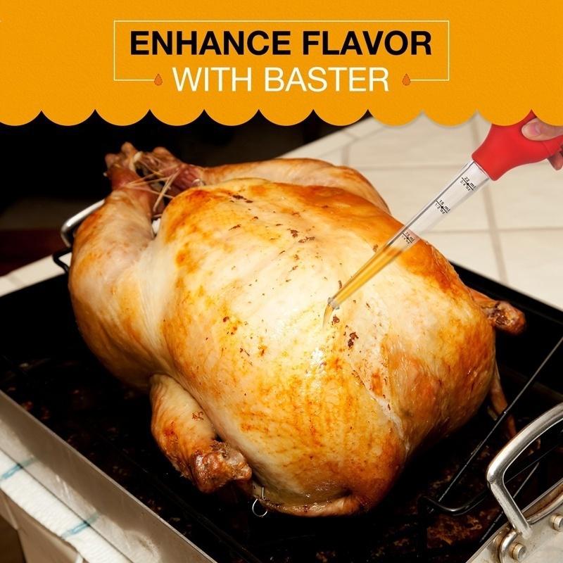Buy Turkey Barbecue Basting Squeezable Dropper Oil Bottles Meat ...