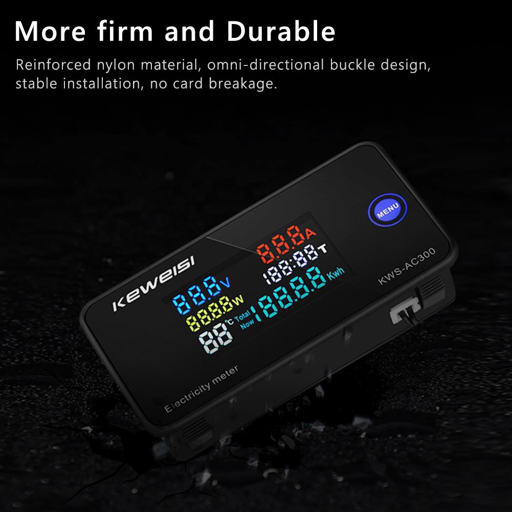 Cheap Digital Electricity Energy Meter AC 50-300V Strong Toughness 6in1 ...