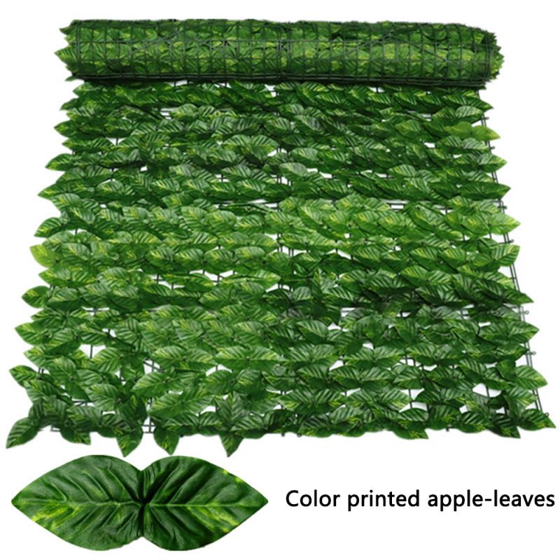 Buy Artificial Green Leaf Privacy Screen Panels Rattan Plant Fence For ...