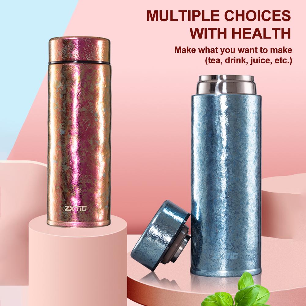 Pure Titanium Water Bottle Vacuum Insulated Cup Bottle 260ml/400ml Hot ...
