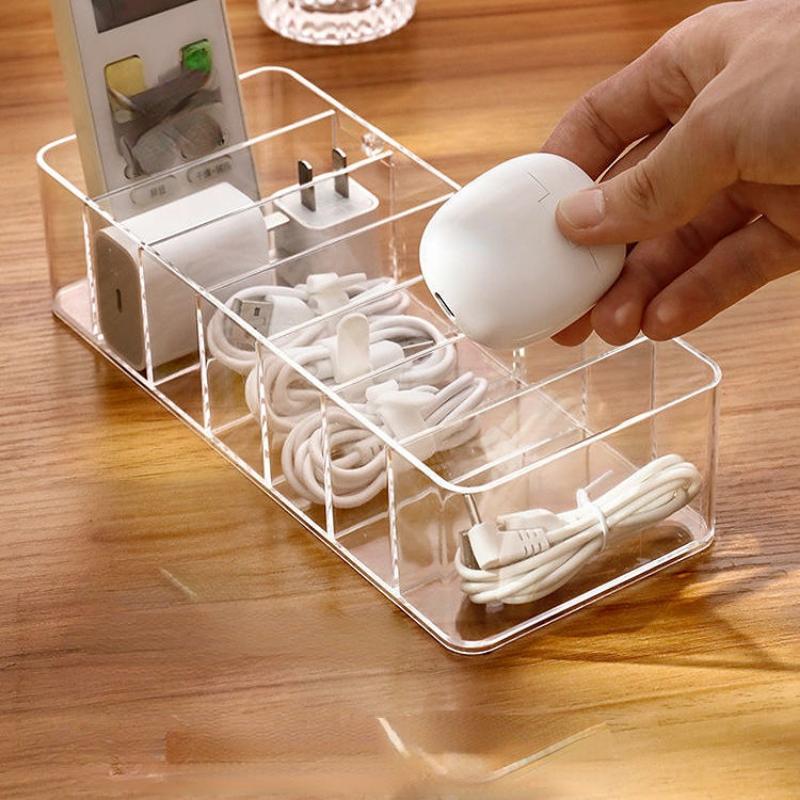 Satın alın Transparent Data Cable Storage Box Multifunctional Charging ...