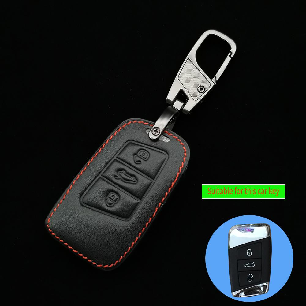Latest Style Leather Key Case for Volkswagen Tiguan Golf Mk7 Seat Ibiza ...