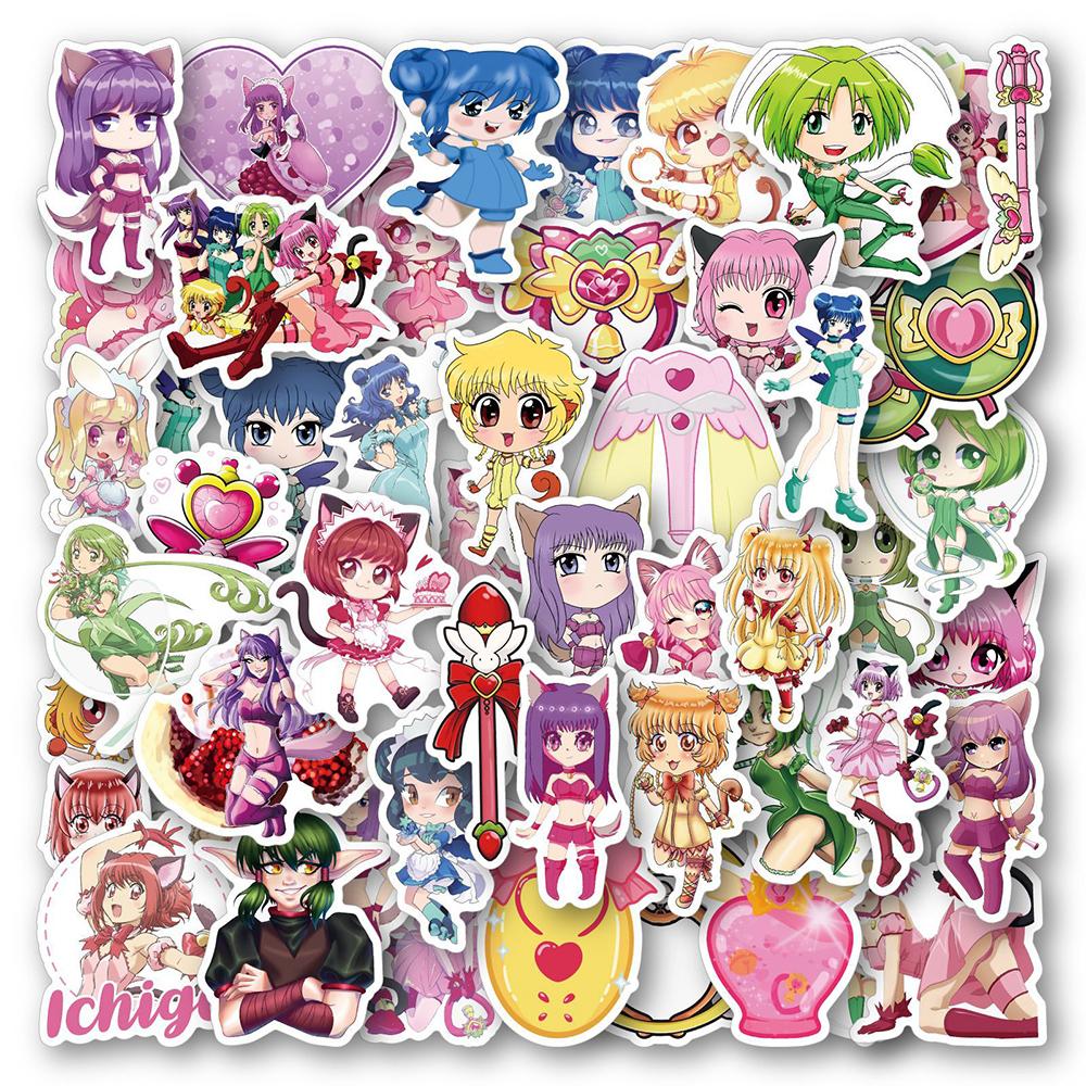 Satın alın 10/30/50pcs Kawaii Tokyo Mew Mew Stickers Anime Decorative ...