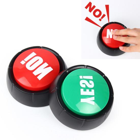 2Pcs Electronic Talking YES NO Sound Button Toy Green Red Event Party ...