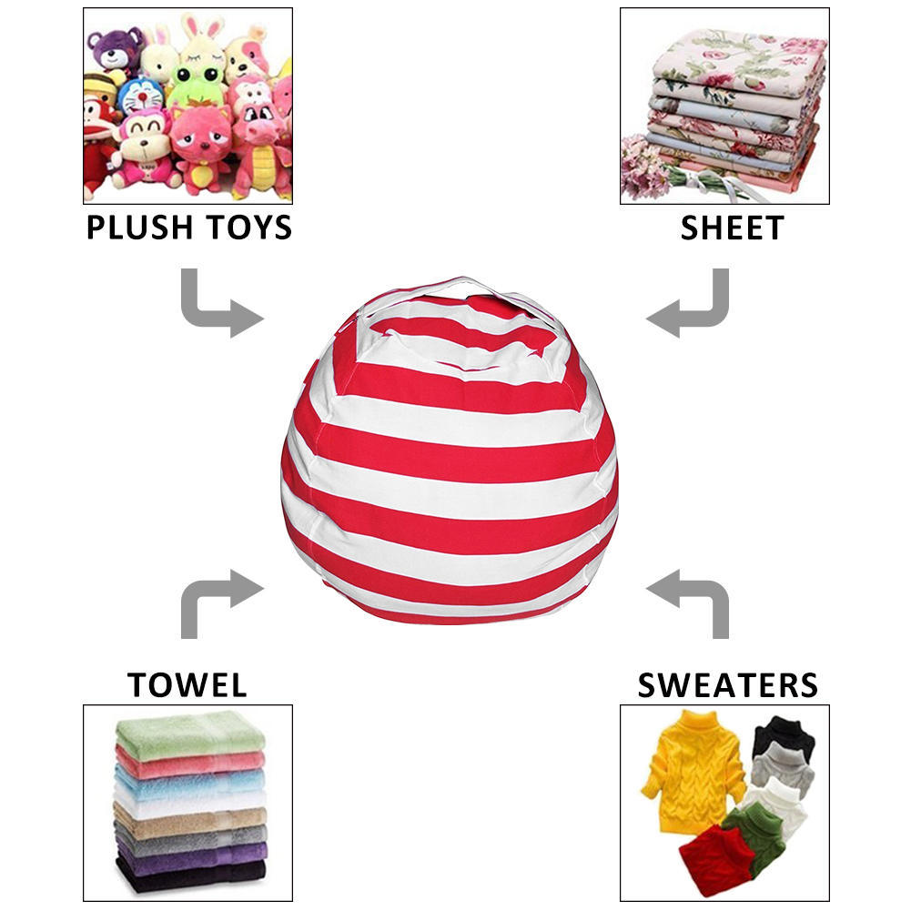 Buy 1x Plush Child Spherical Toy Pouch Storage Bags Lazy Sofa Home Soft ...