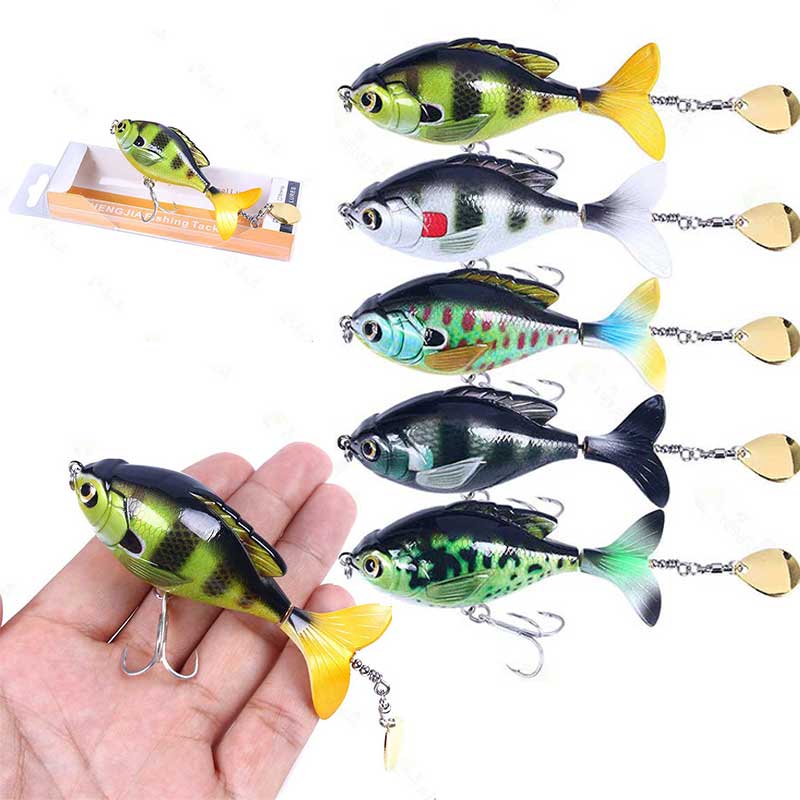 Buy Fishing Lure Swimbaits Propeller Rotating Tractor Bait 9.5cm-16.5g ...