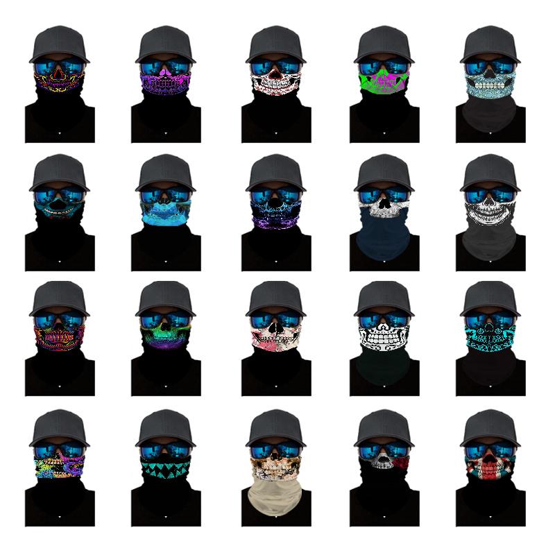 Buy Creative Pattern Clown Skull Polyester Half Face Mask Handkerchief ...