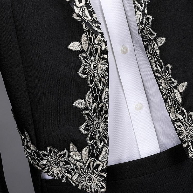 Buy Men's New Stage Host Chorus Conductor Suit Men's Slim Dress Magic ...