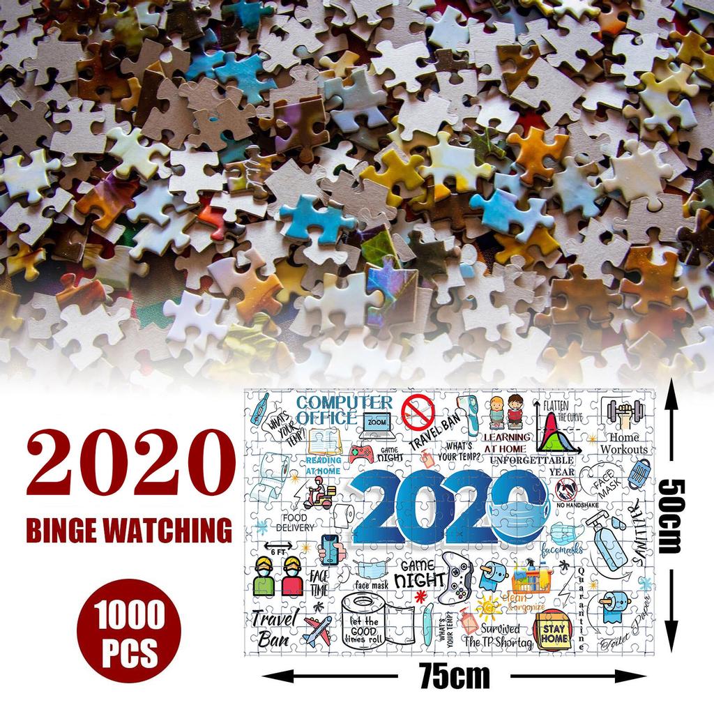 Buy 2020 Puzzle 1000 Piece Christmas Puzzle Toy To Adult Children Toys ...