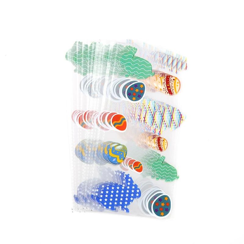 Buy 50Pcs Easter Candy Bags Rabbit Egg Treat Bag Goodies Clear ...