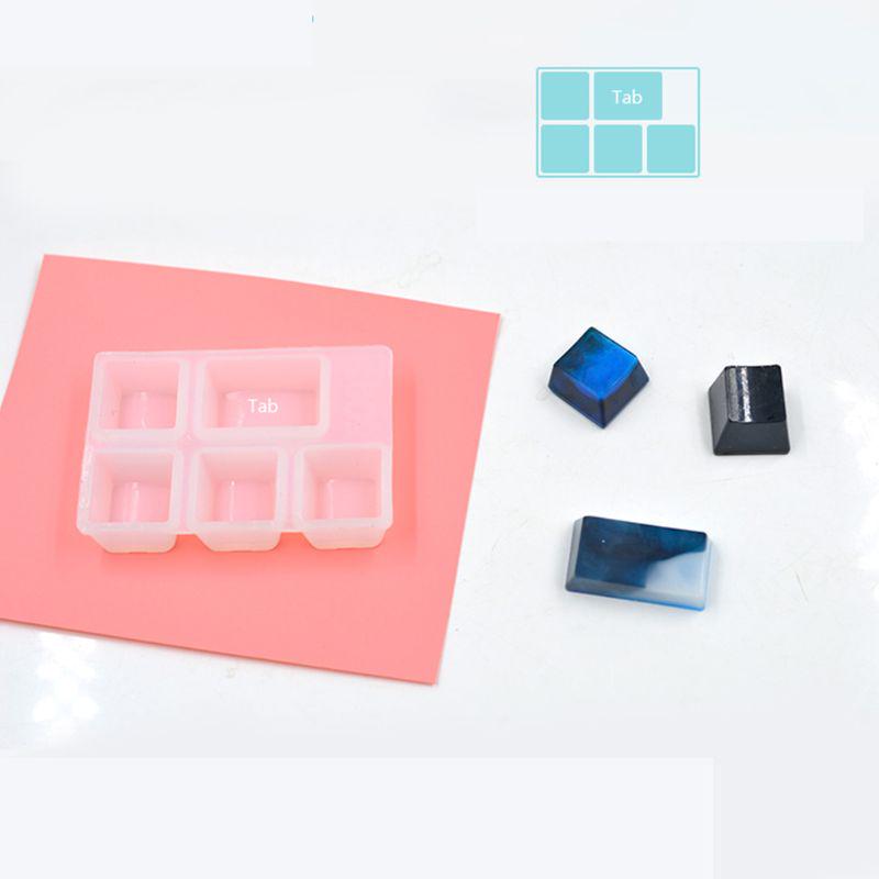 Buy Keyboard Key Cap Silicone Mold UV Crystal Epoxy Molds Handmade ...