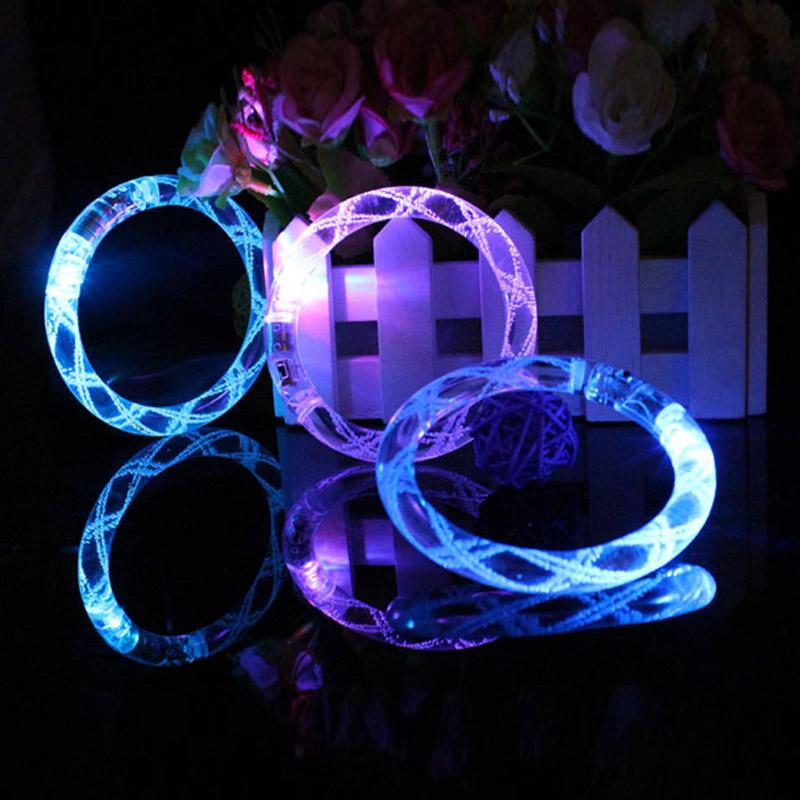 Buy Up Creative Bangle Flash Band LED Light Glowing Acrylic Unisex ...