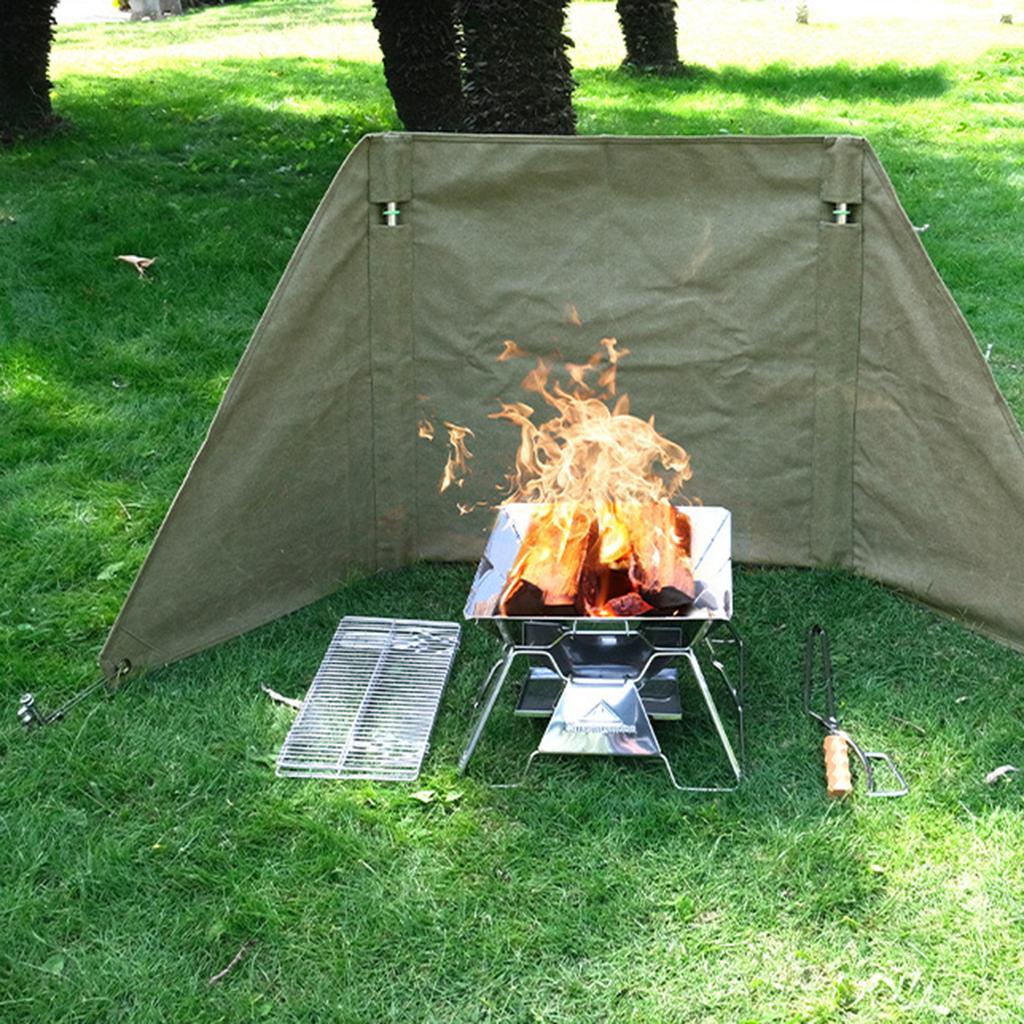 Buy Fireproof Camping Stove Wind Shield Portable Windscreen Picnic ...