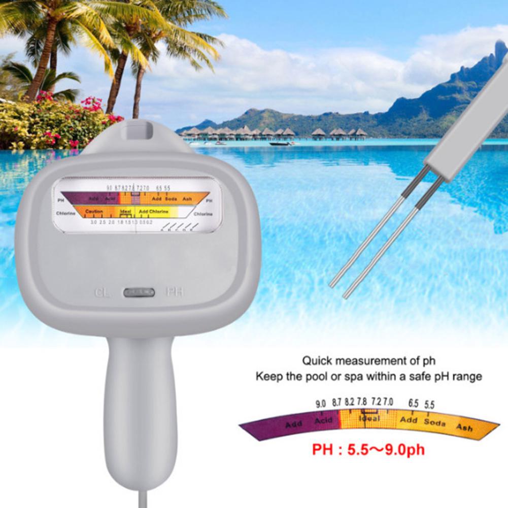 2 In 1 Chlorine Tester Water Quality PH & Chlorine Level CL2 Tester ...