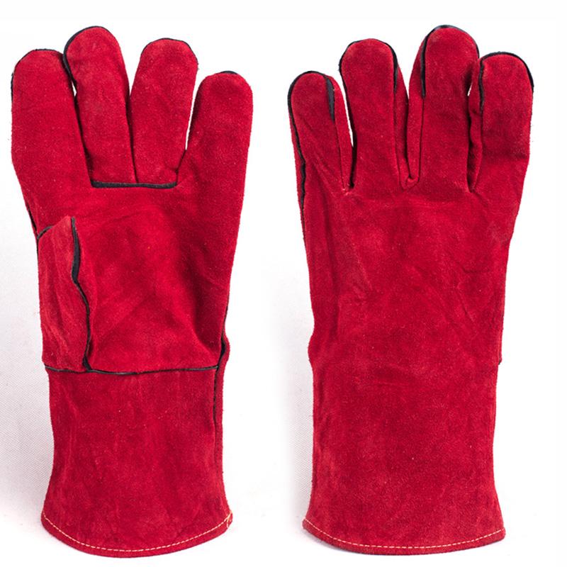Buy Leather Labor Insurance Gloves Welder Fire Star Gloves Super Wear ...