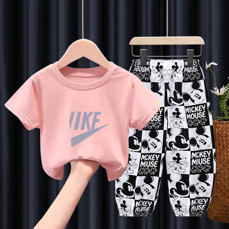Buy Children's Clothing Set Boys and Girls Summer Clothes Cotton T ...