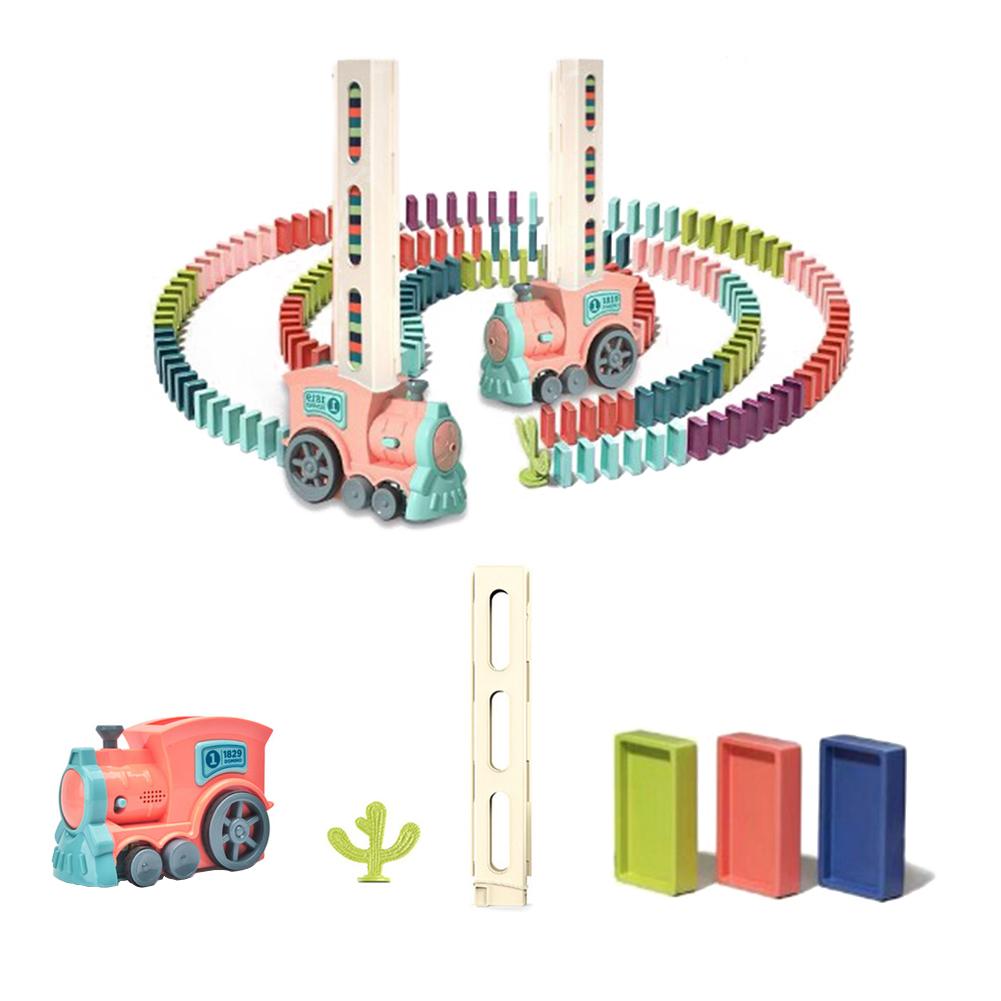 Domino Electric Train Blocks Stacking Toys Creatives Set Educational ...