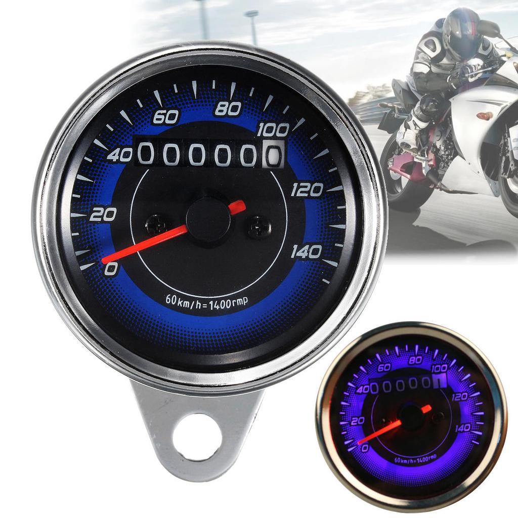 Buy Universal Motorcycle Dual LED Backlight Signal Odometer Speedometer ...