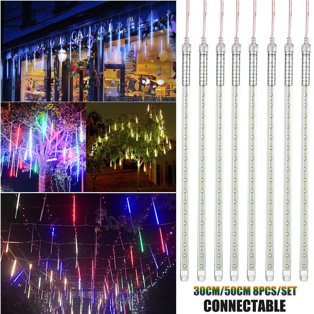 Meteor Shower Falling Star Rain Drop Icicle Snow Fall LED Strip Light ...