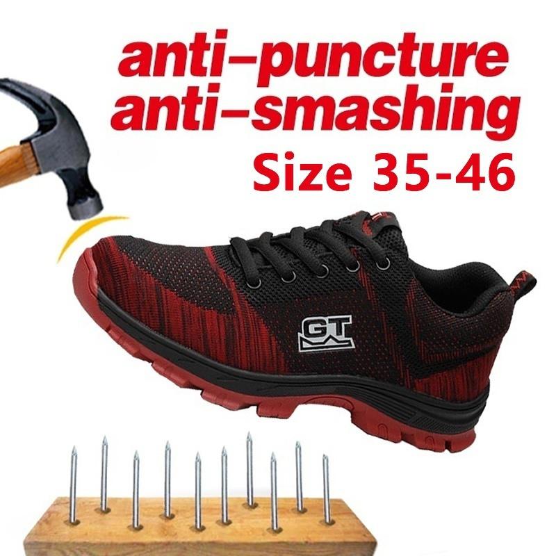 Buy Size 35-48 Men and Women Breathable Safety Shoes Work Insurance ...