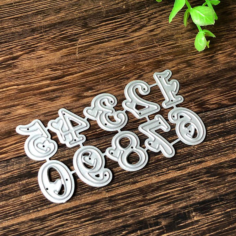 Buy Numbers Metal Cutting Dies Stencil DIY Scrapbooking Album Stamp ...