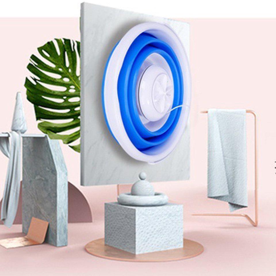 Mini Ultrasonic Turbine Washer Foldable Bucket Type USB Laundry Clothes ...