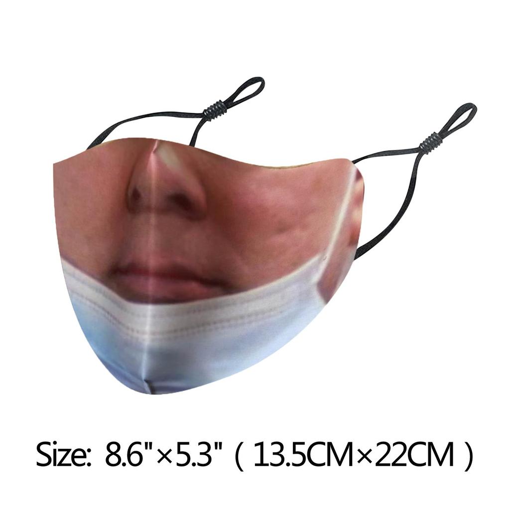 Buy Funny Face Cloth Who Did Not Wear A Face Mask Novelty Fun Washable ...