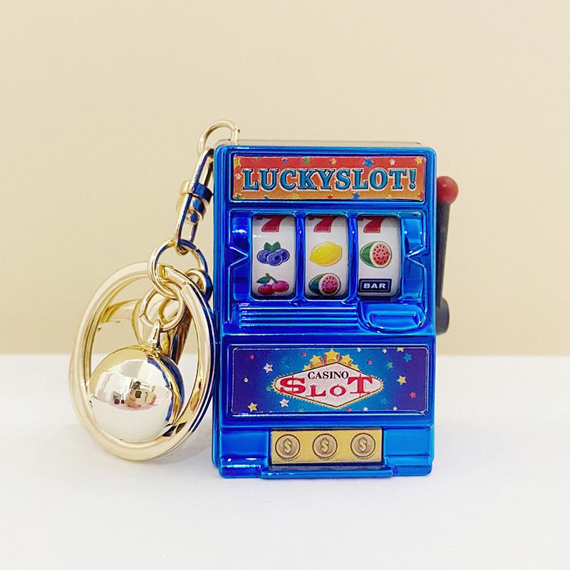 Cheap Lucky Jackpot Mini Fruit Slot Machine Fun Birthday Keychain Gift ...
