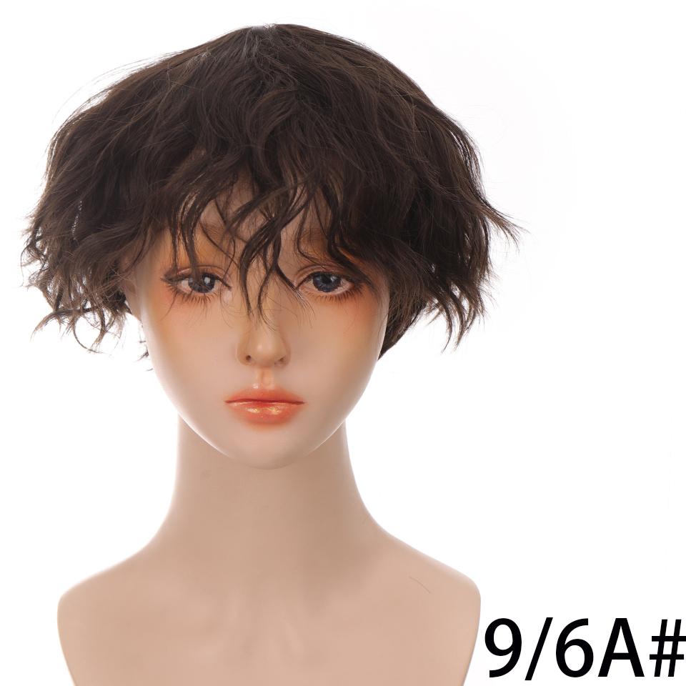 Satın alın Short Curly Synthetic Men's Wig Black Hair Wig with Heat ...