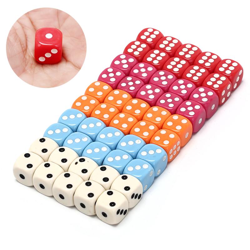 Buy 10Pcs 14Mm Six Sided Spot Fun Board Game Dice Games Party Gambling ...