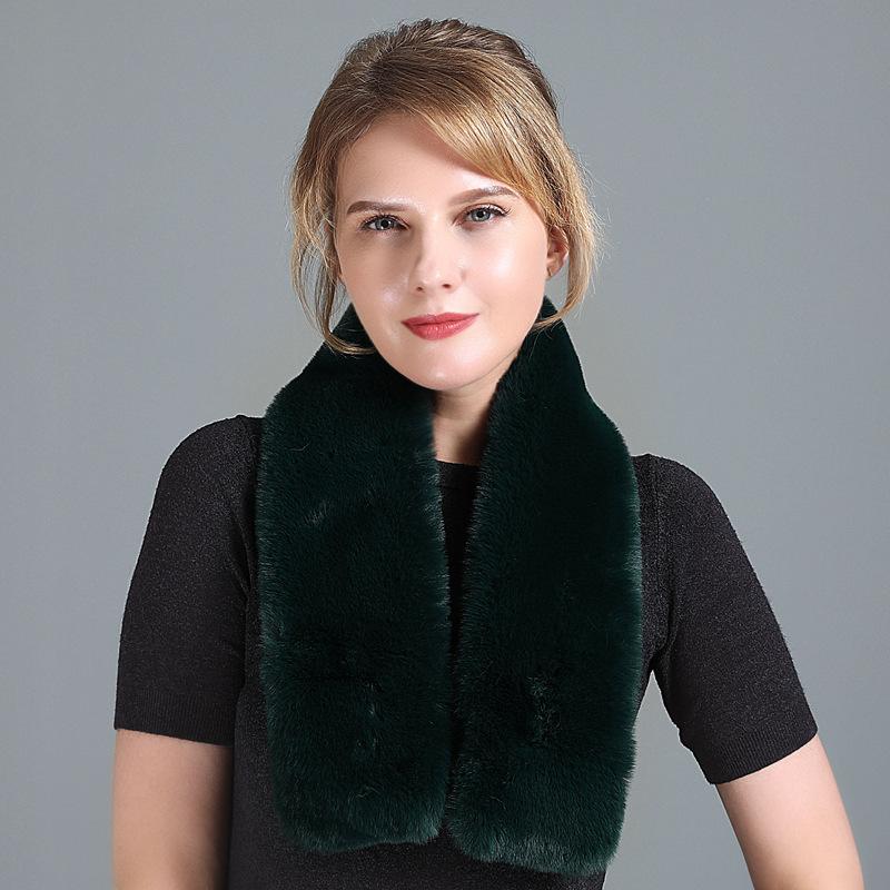 Buy Rex Rabbit Fur Scarf Female Winter Wild Rabbit Fur Double-sided ...