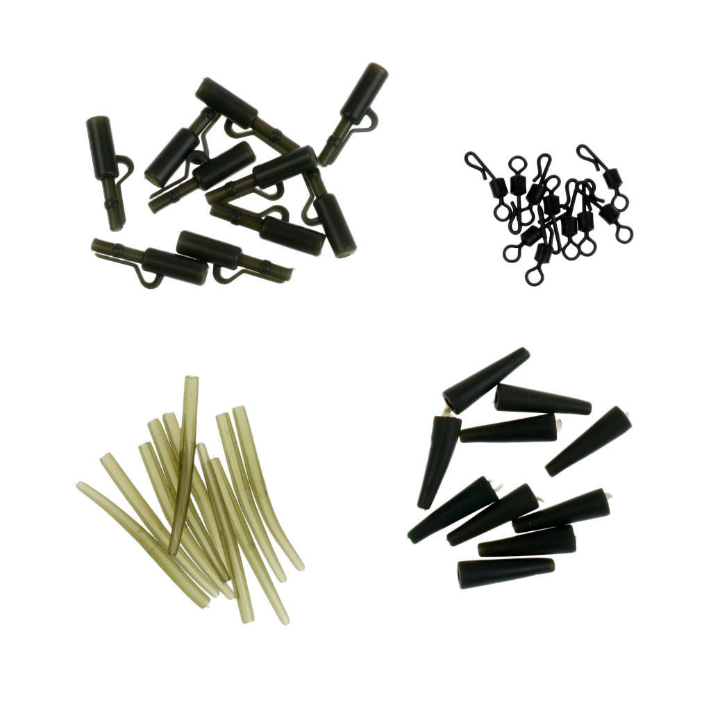 40pcs Carp Fishing Tackle Clips Quick Change Swivels AntiTangle Tube ...