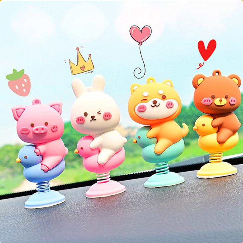 Cheap Anime Cute Animal Shaking Head Spring Toys Car Panel Dashboard ...