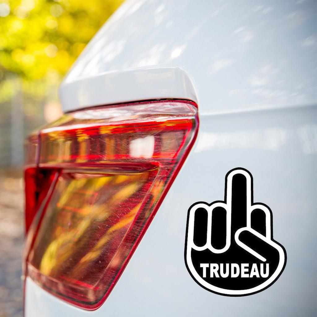 Buy Trudeau Car Window Sticker Maple Leaf Decal Sticker Finger Bumper ...