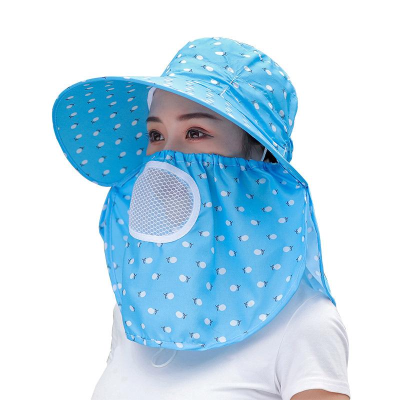 Buy Women Full Face Mask Sunscreen Face Neck Cover Sun Hats Protection ...