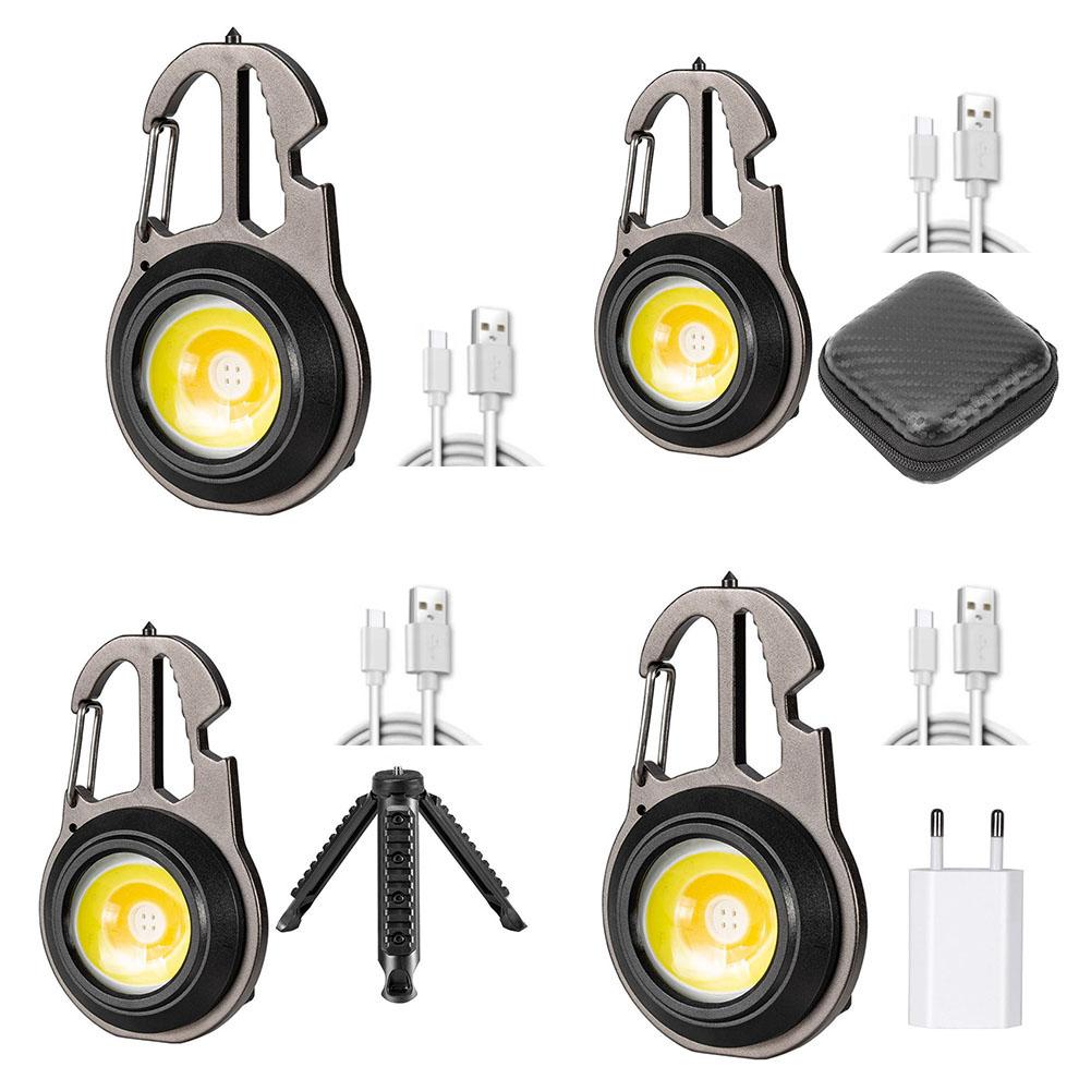 Buy Mini LED Flashlight Keychain Portable Bottle Opener USB ...