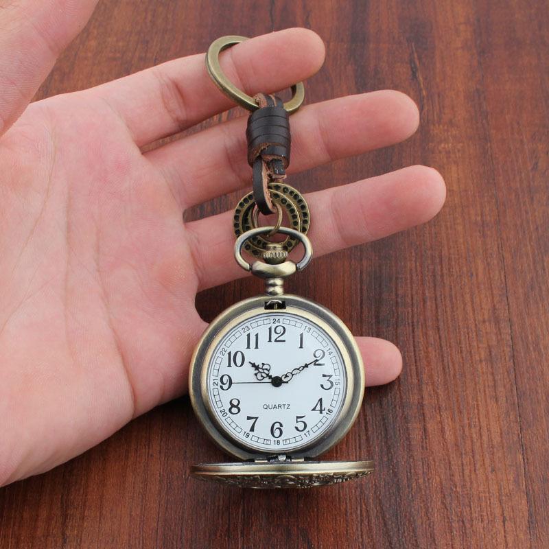 Satın alın Big Number Men's Pocket Watch Key Chain Hanging Watch Quartz ...