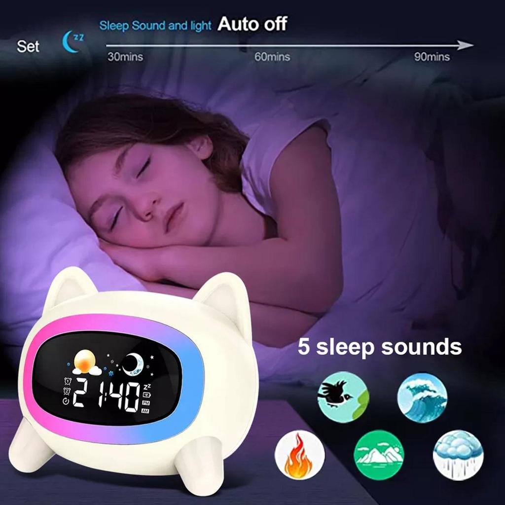 Bear Cartoon Alarm Clock Children Bedside Luminous Bedroom Student ...