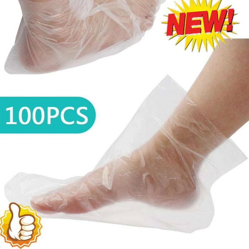 Buy 100PCS Disposable Transparent Plastic Shoe Cover SPA Treatment Bag ...