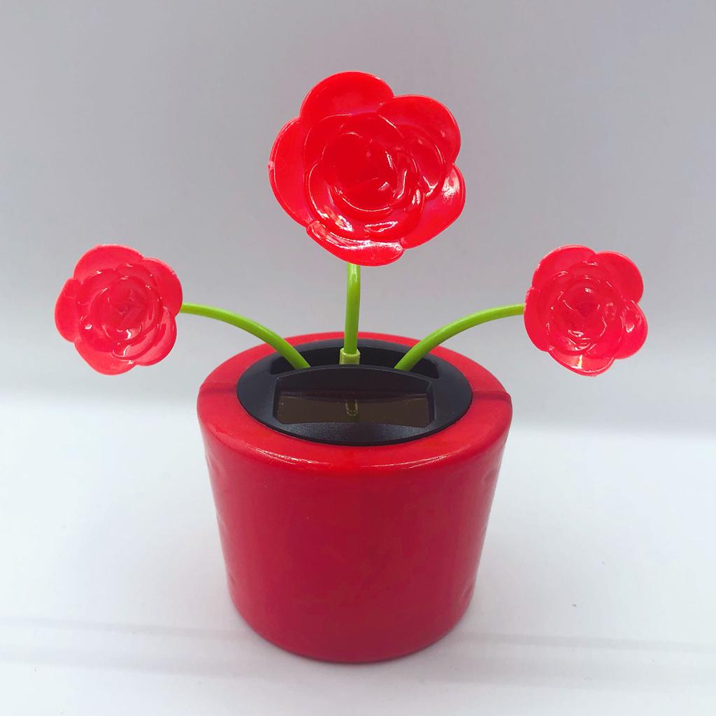 Solar Powered Swing Rose Flower Toy Car Decor Home Gift uygun fiyatlı ...