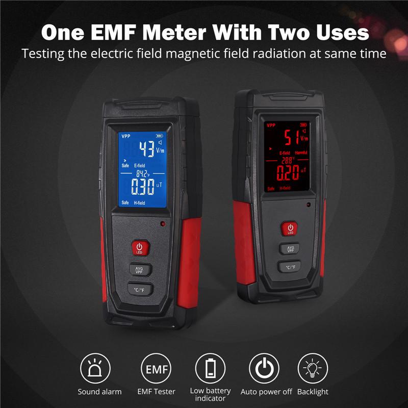 Buy High Precision Handheld Mini Digital LCD EMF Tester Electromagnetic ...