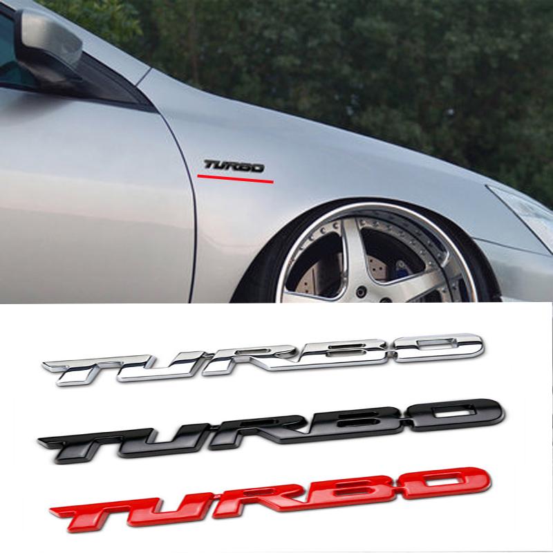 Buy Turbo Metal Car Sticker Car Alloy Modified Turbocharged Sports Body ...